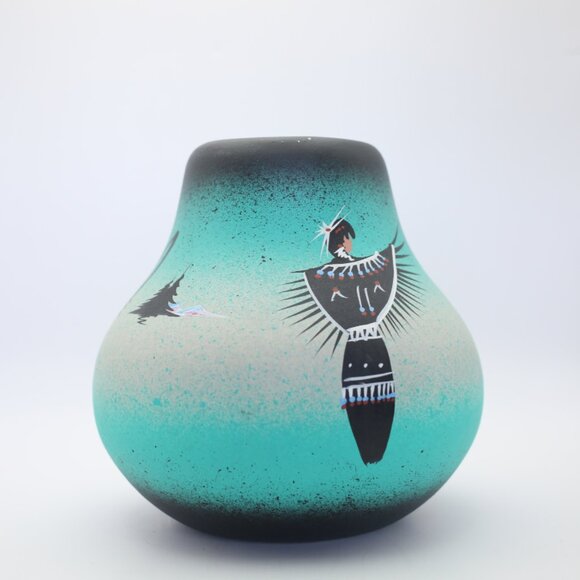 Accents | Rare Signed Emily Yanito Blackhorse Signed Pottery Mystique ...